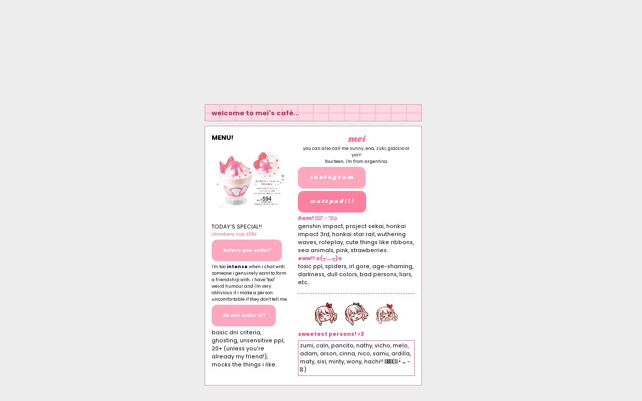 mei's café!⠀⠀‧⠀⠀⠀♡